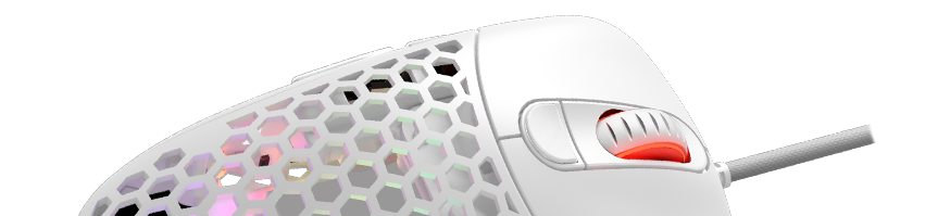 Devo Wired Gaming Mouse – Lit-One – White – 8-BIT